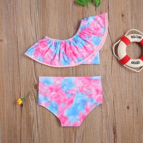 Swim Tie Dye Girls Ruffle Bikini Swimsuit Poshmark